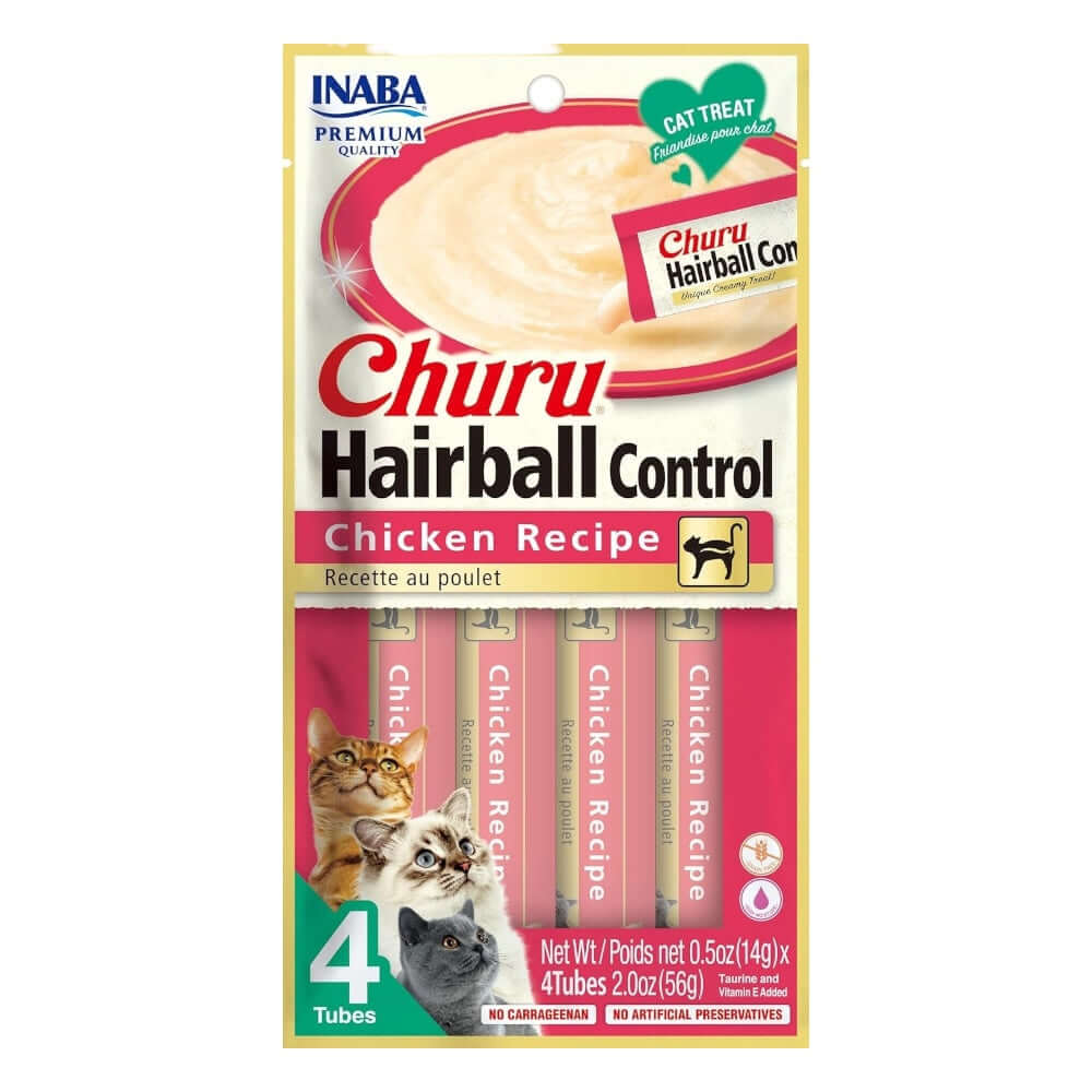 Inaba Churu Hairball Control Cat Treats - 4x15g
