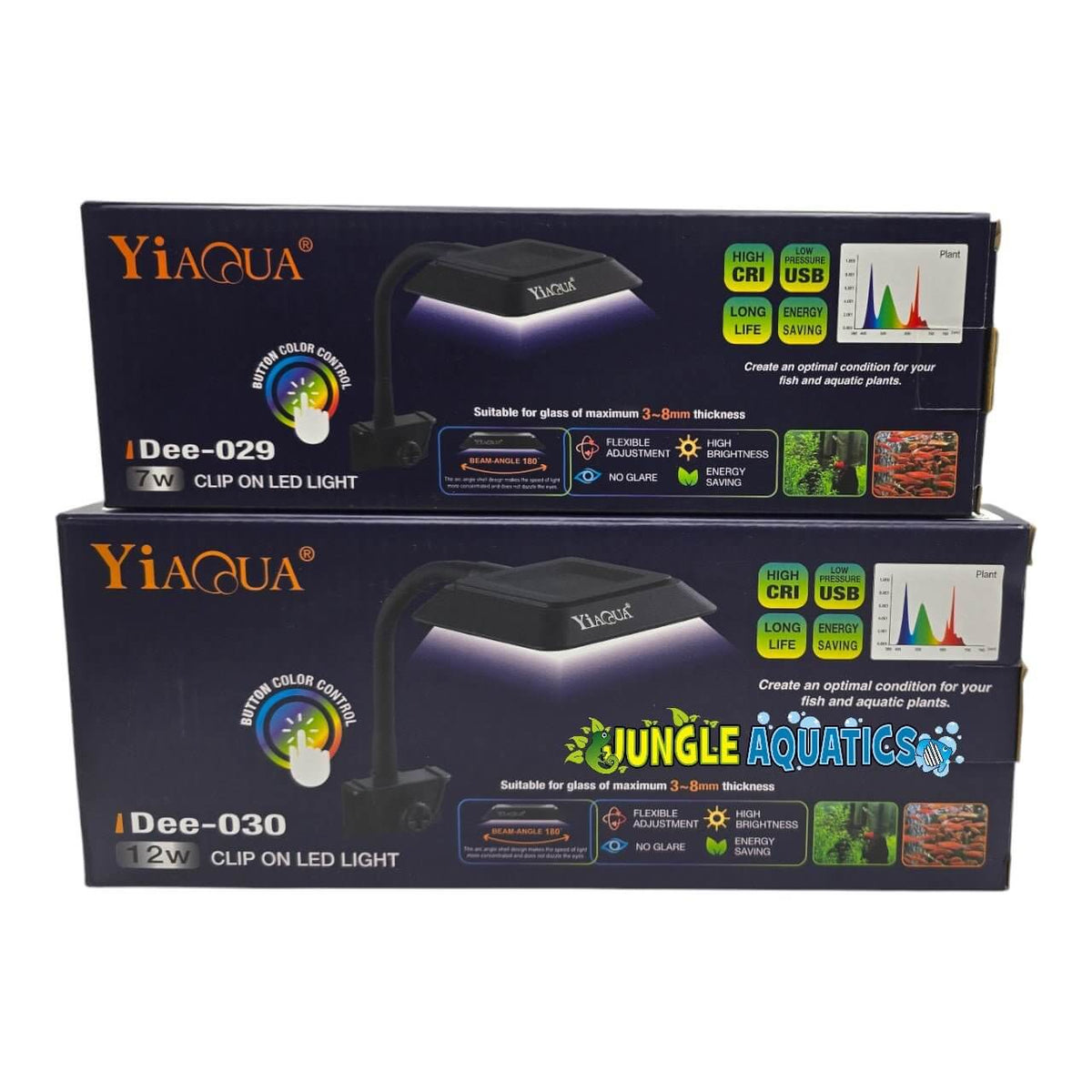 YiAqua Clip-On LED Lights for Aquatic Plants & Fish