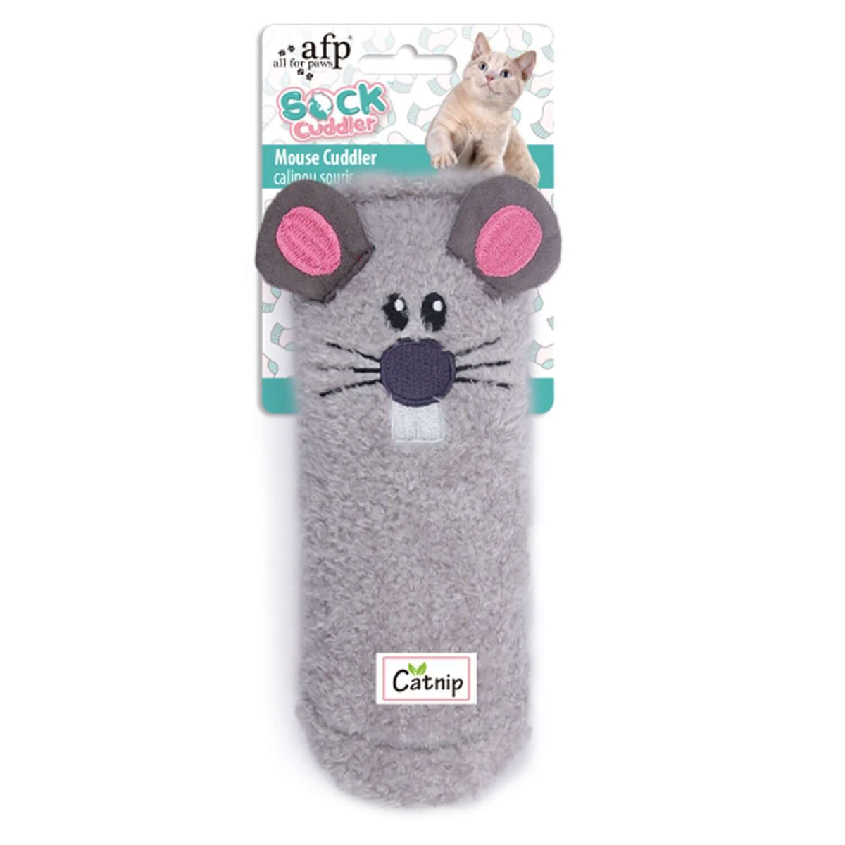 AFP Mouse Sock Cat Cuddler - Plush Cat Toy for Cats