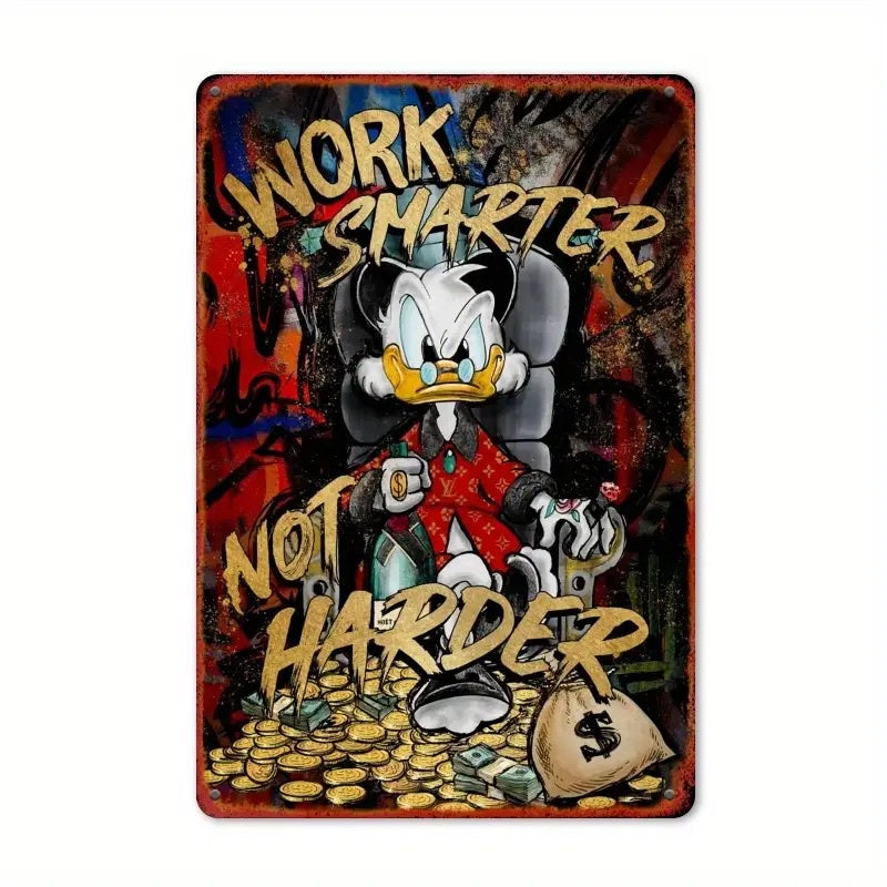 Disney Scrooge McDuck Inspirational Metal Sign