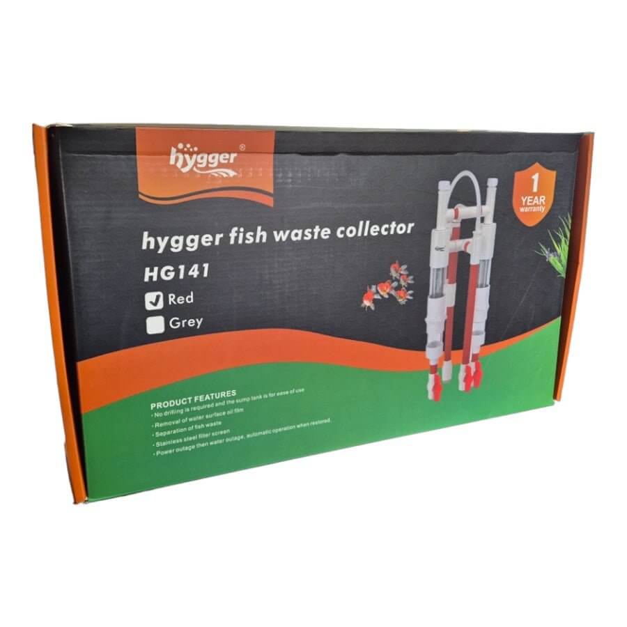 Hygger Fish Waste Collector Red - Double Effect Filter