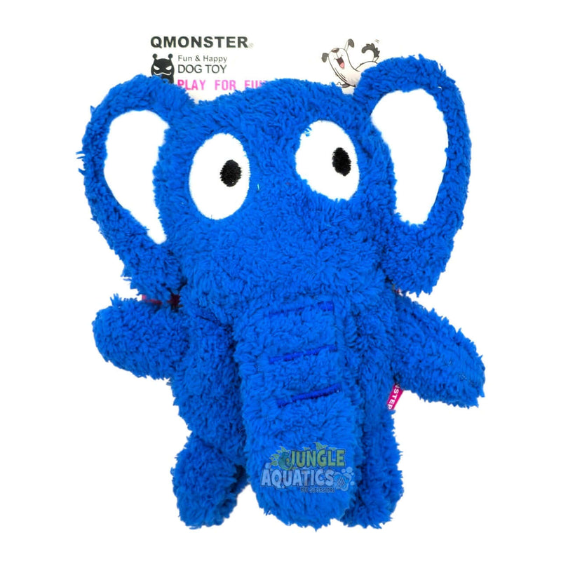 Q-Monster Dog Toy Elephant - Soft Squeaky Fun