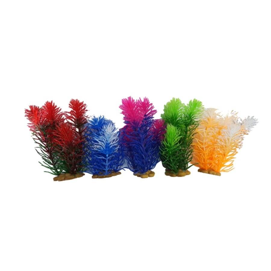 Aquarium Plastic Plants 10 Pack - Vibrant Decor