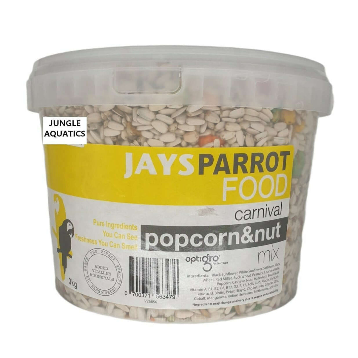 Jays Parrot Carnival Popcorn & Nut 3kg - Premium Mix