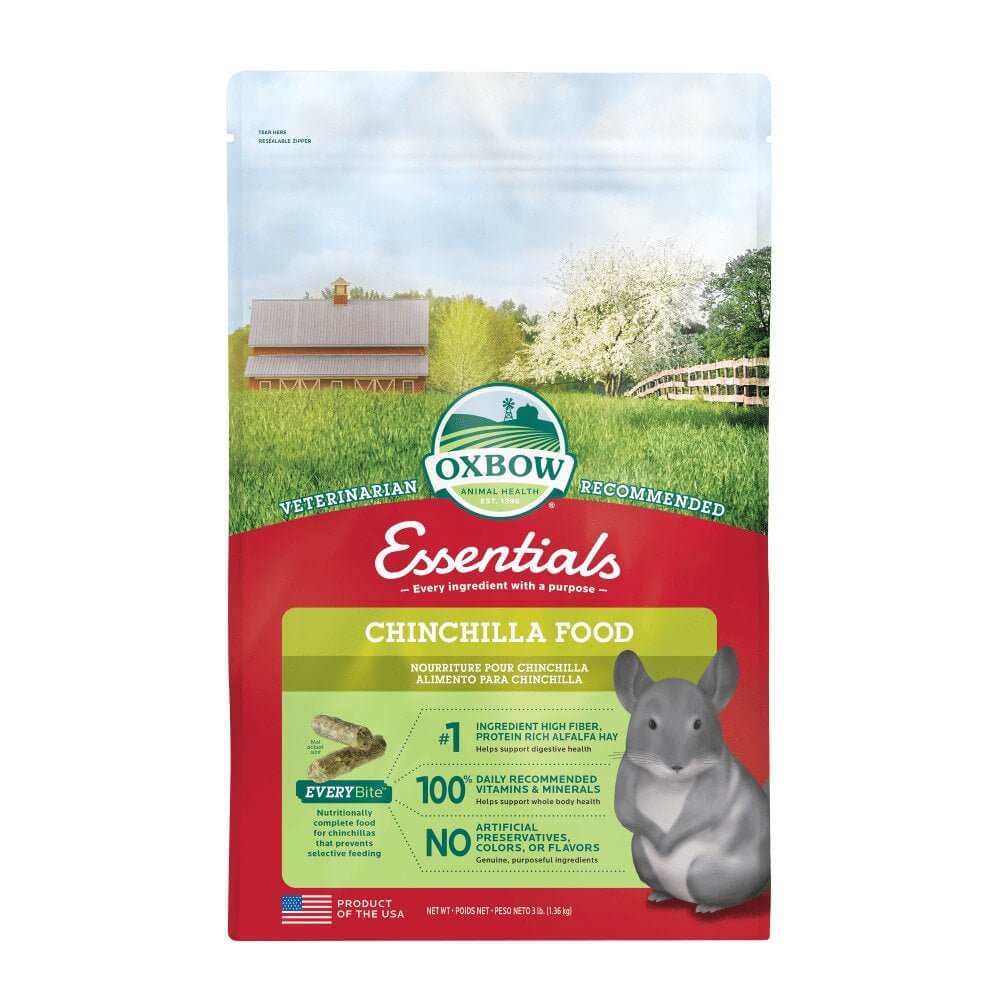 Oxbow Essentials Chinchilla Food 1.36kg - Premium Nutrition
